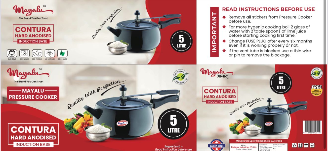 Mayalu Pressure Cooker, Induction Base
