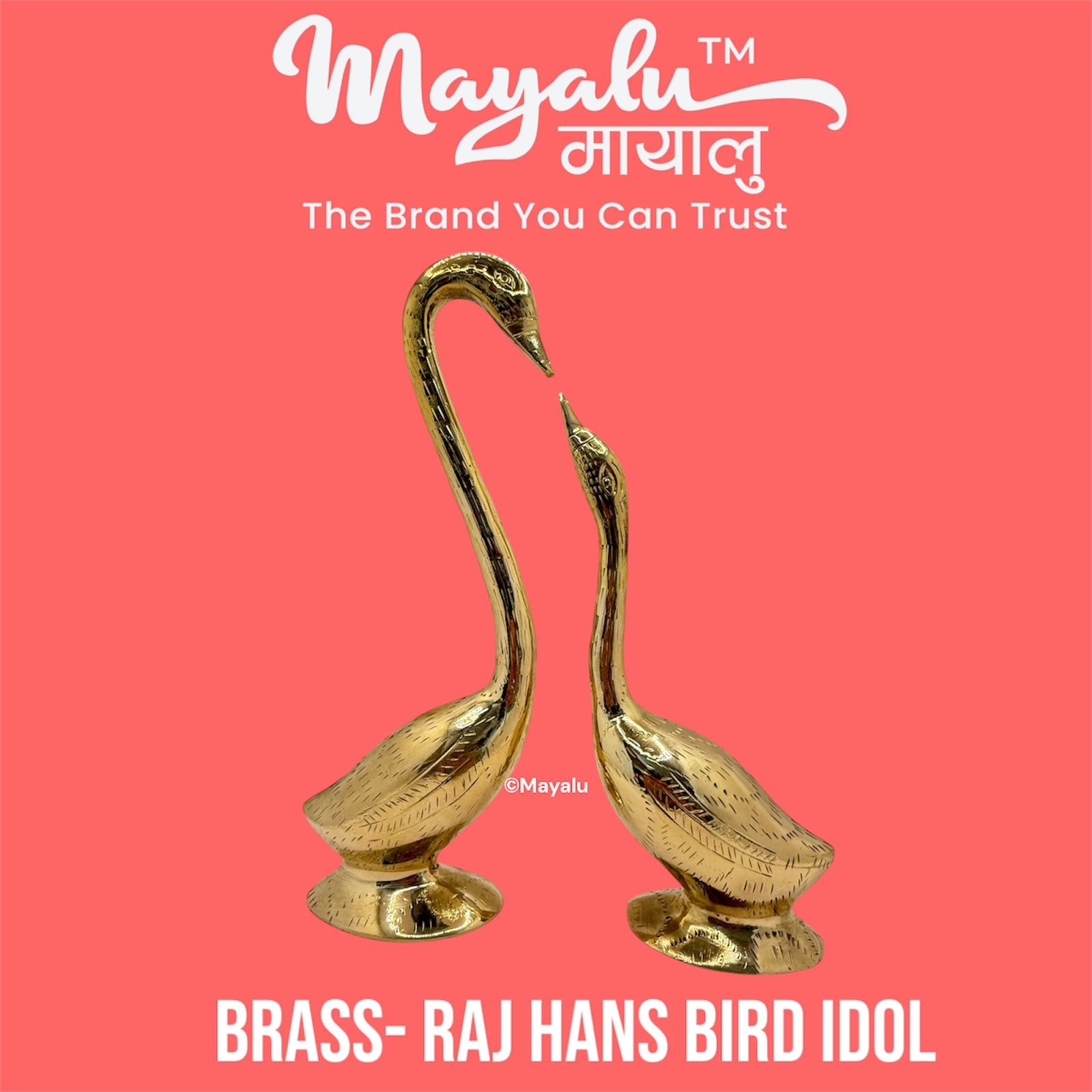 Brass Hansh Murti (Swan Pair)