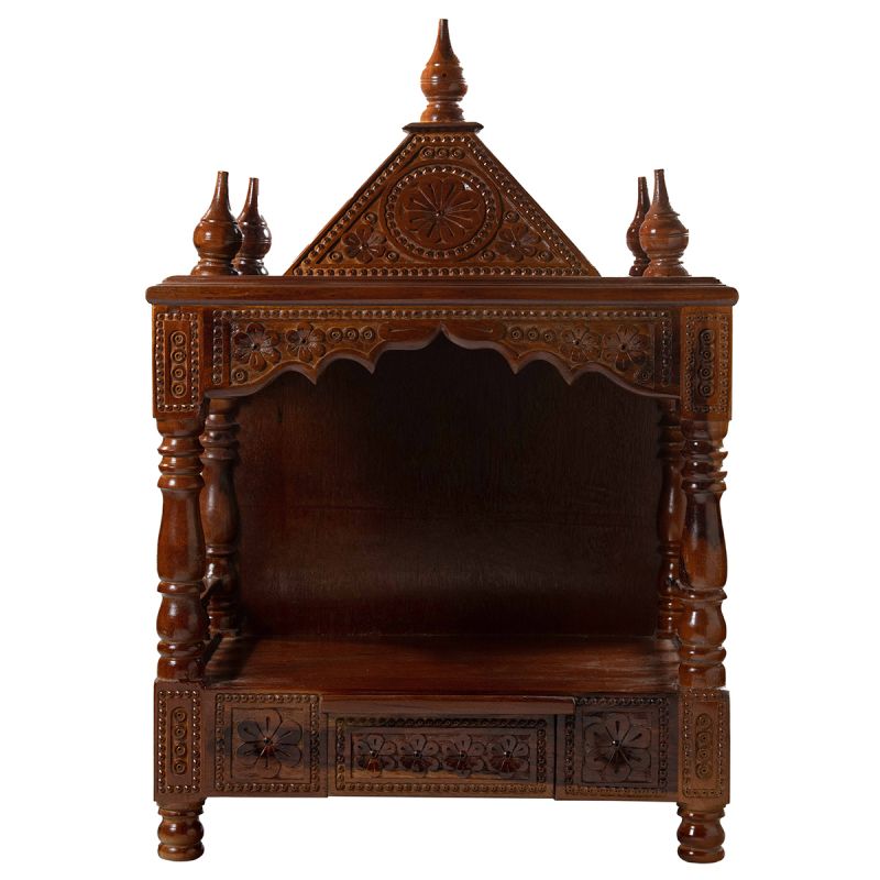 Mayalu Wooden Temple Honey Colour 5 Gajur